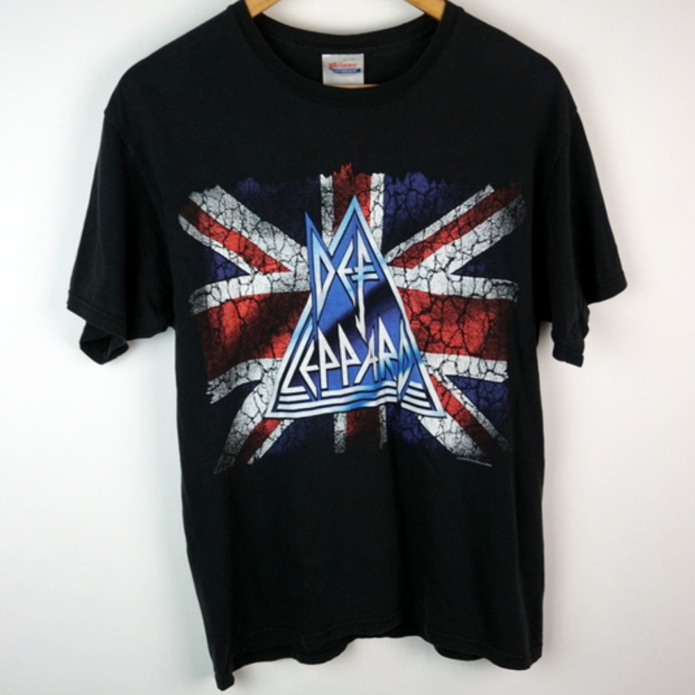 Def Leppard 2009 England Flag Logo T-Shirt Medium - Gem